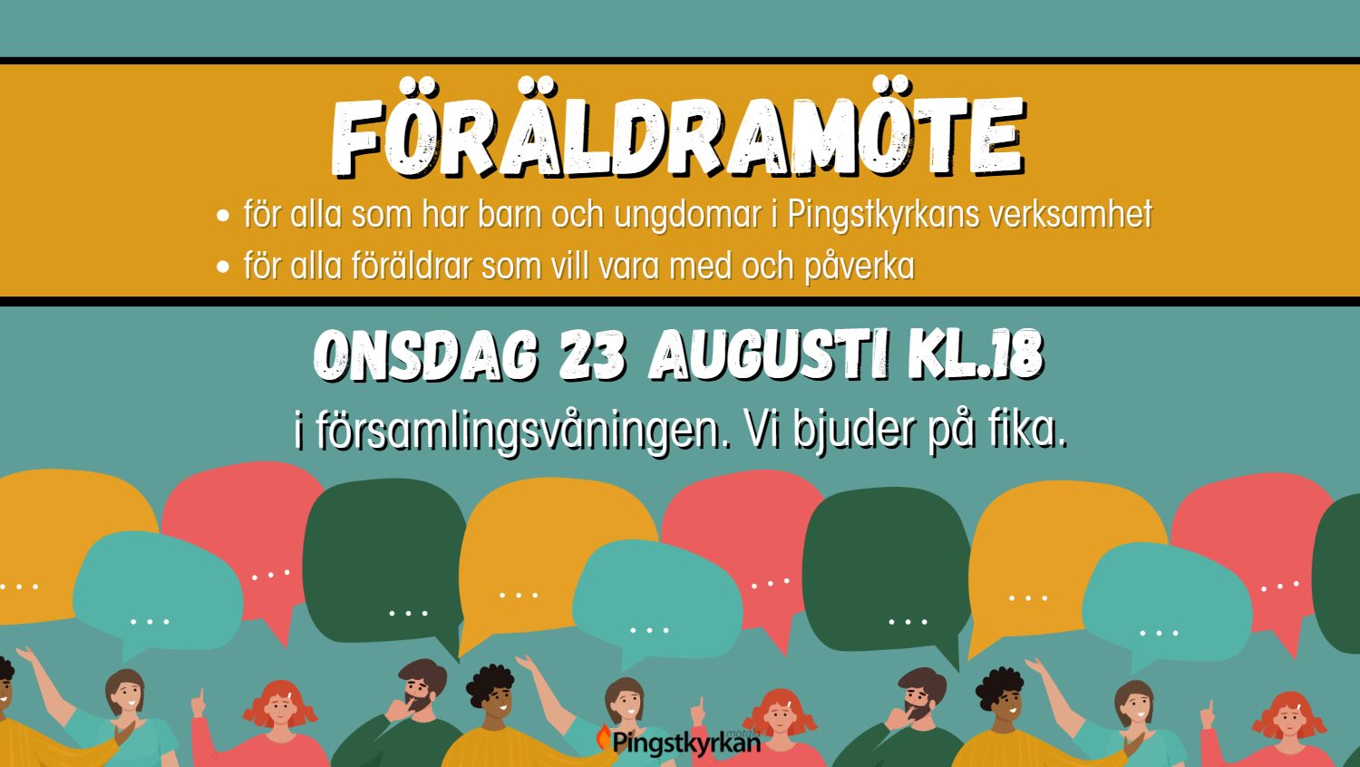 Föräldramöte 23 aug 18:00 – Pingstkyrkan i Motala